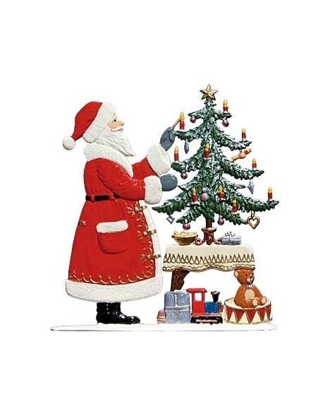 Santa Claus decorating the Tree standing - Pewter Figurines Christmas ...