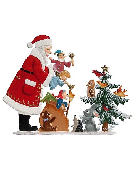 Santa Claus with Puppet Show standing - Pewter Figurines Christmas ...